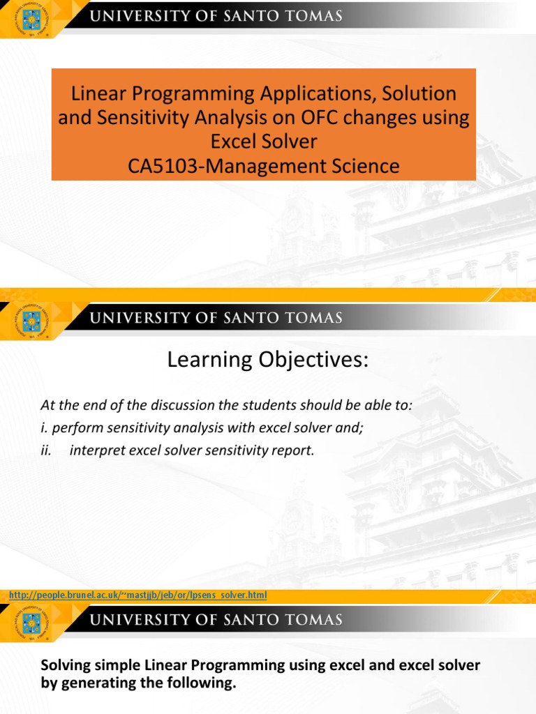 Module 4 - Sensitivity Excel Solver - OFC Changes | PDF | Mathematical Optimization | Microsoft ...