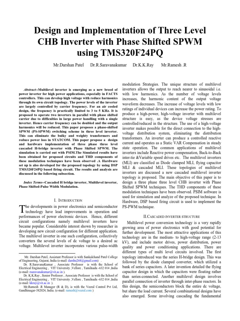 CHB Inverter | PDF | Power Inverter | Power Electronics