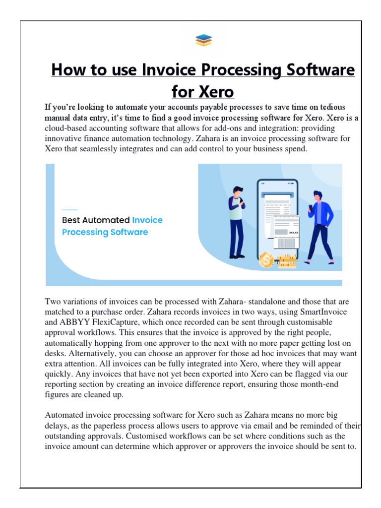 How To Use Invoice Processing Software For Xero | PDF | Accounts ...