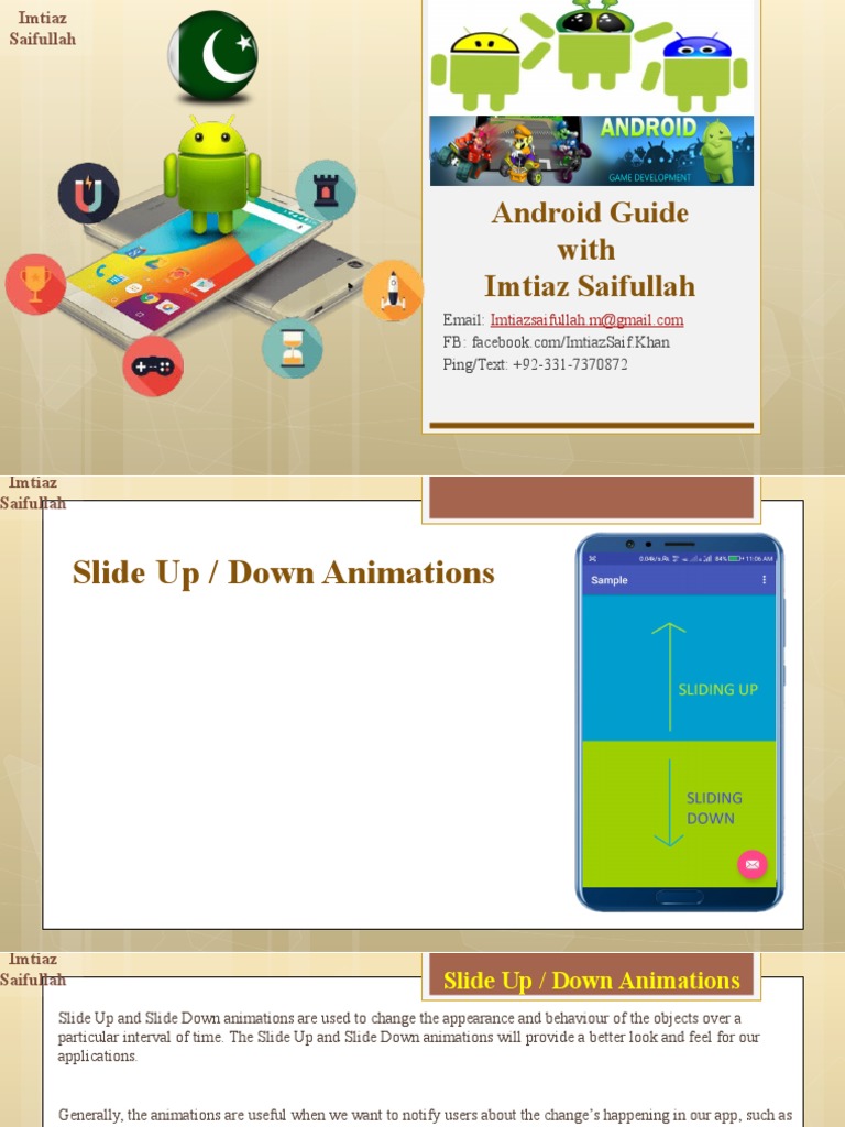 Android Guide With Imtiaz Saifullah: Email: Ping/Text: +92-331-7370872 | PDF | Android ...