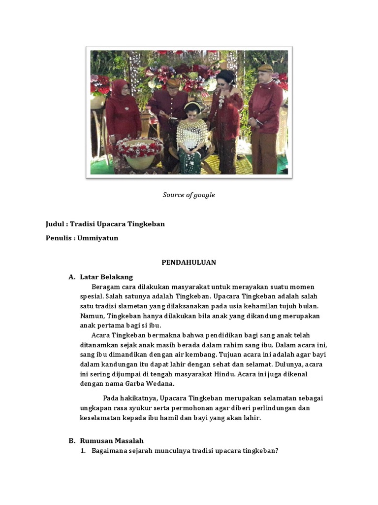 Tradisi Upacara Tingkeban - Ummi | PDF