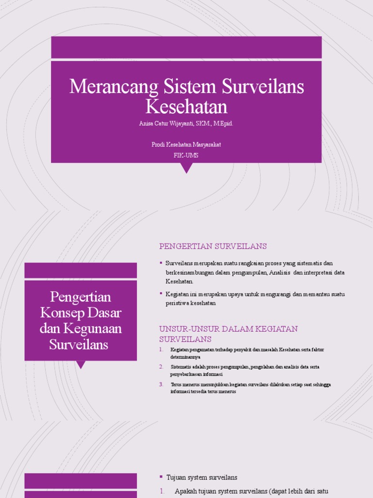 Merancang Sistem Surveilans Kesehatan | PDF