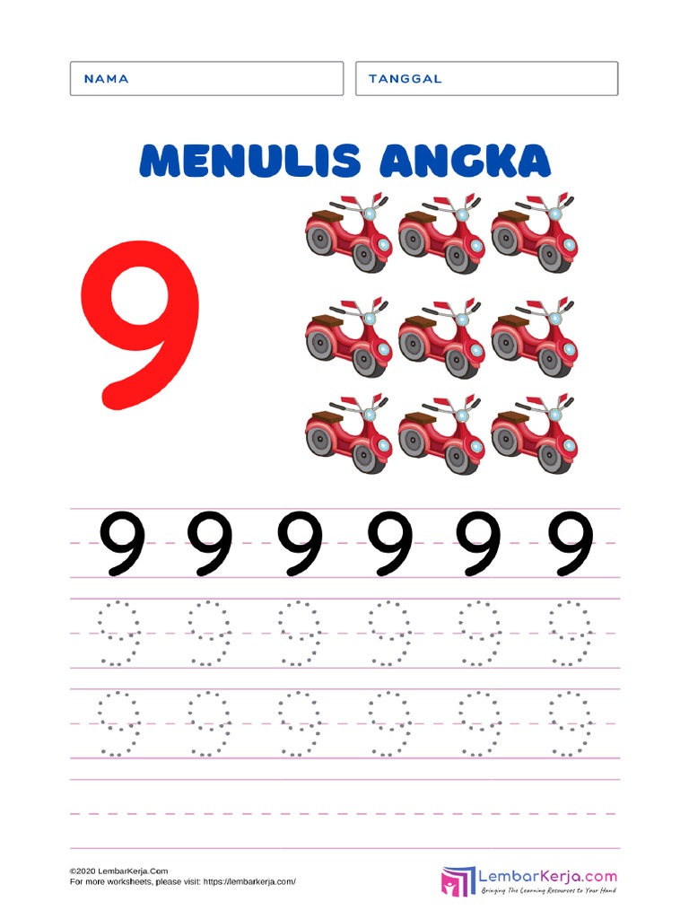 Menulis Angka 92 | PDF