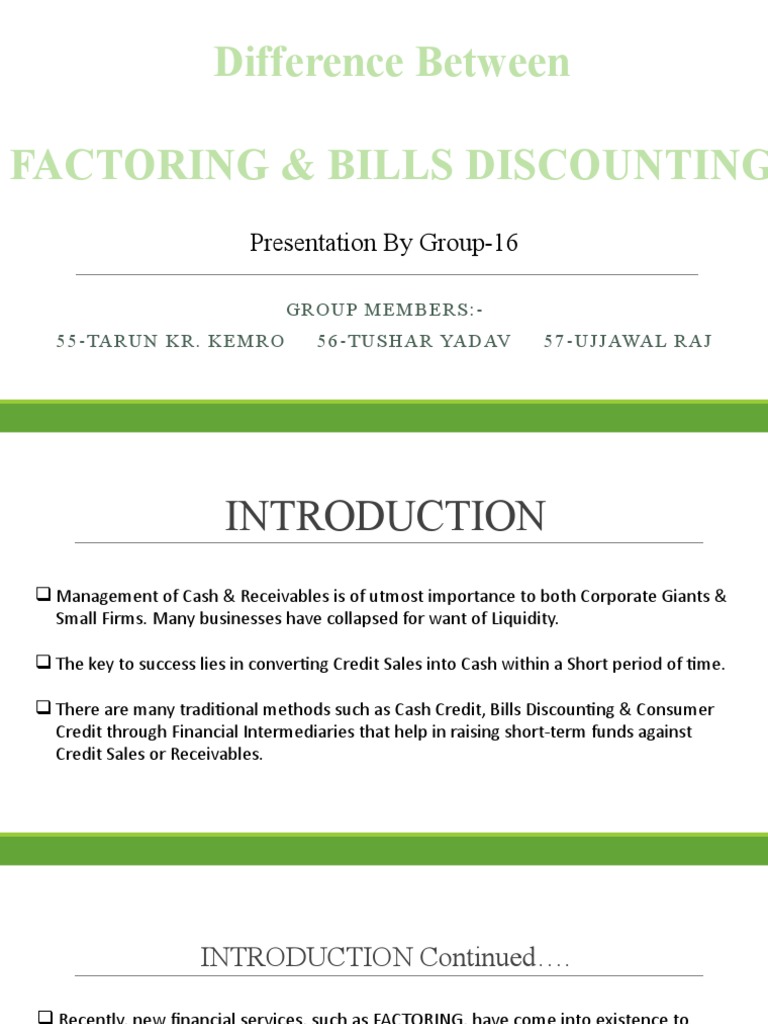 Fund Based Financial Services Presentation | PDF | Factoring (Finance ...