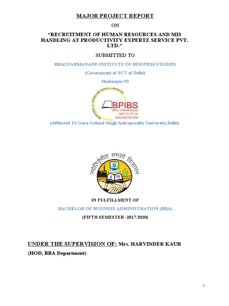 Internship Report Printable | PDF | Recruitment | Human Resource Management