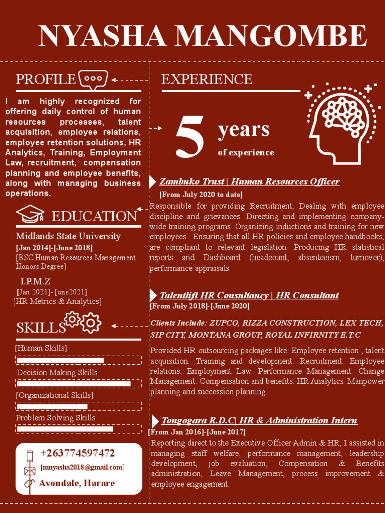 Downloadable Morden HR CV Template | PDF | Human Resource Management ...