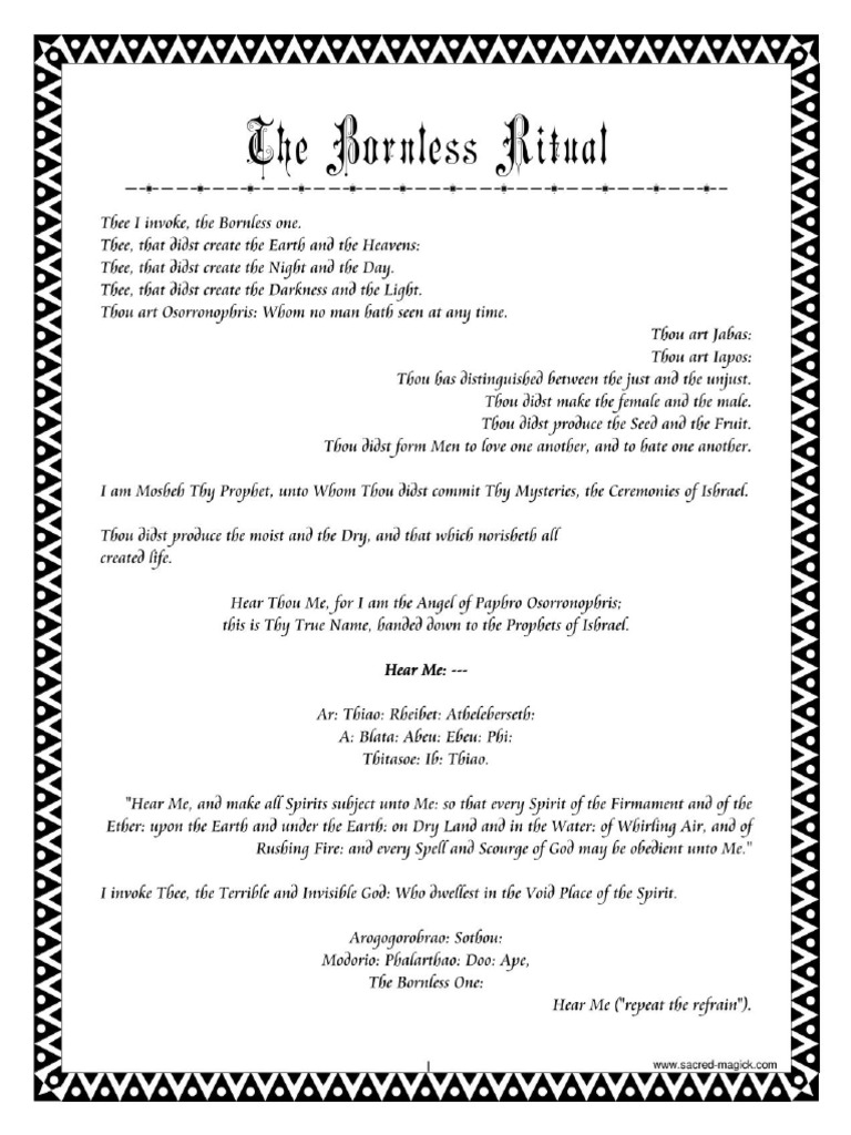 The Bornless Ritual - Trusted | PDF