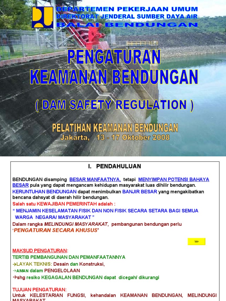 Pengaturan Keamanan Bendungan | PDF