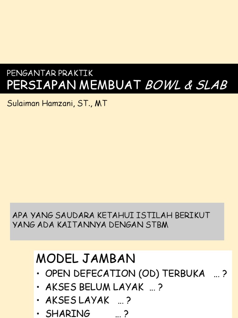 1.pengantar Praktik Bowl & Slab | PDF