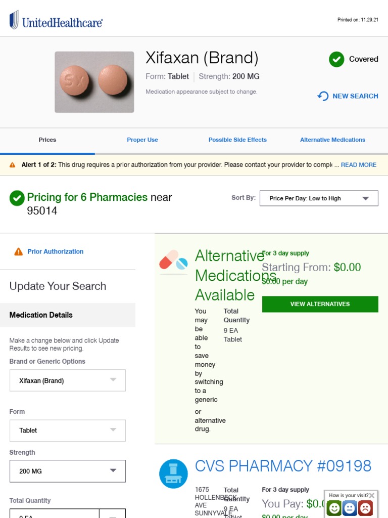 Generic Xifaxan Pricing Overview | PDF | Generic Drug | Prescription Drugs