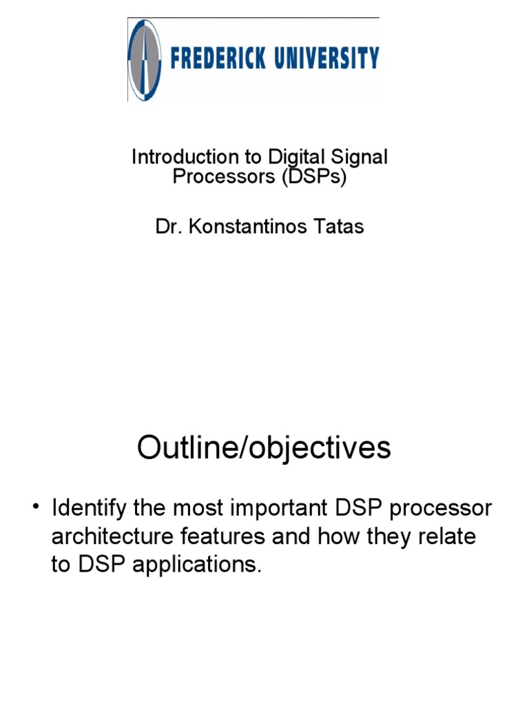 DSP Processor | PDF | Digital Signal Processor | Central Processing Unit