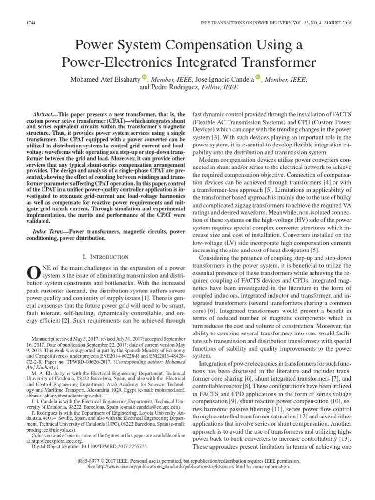 Base Paper | PDF | Transformer | Electrical Network