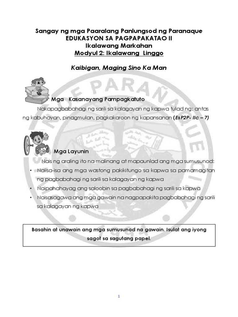 ESP Grade-2 Quarter-2 Module-2 Week-2 | PDF