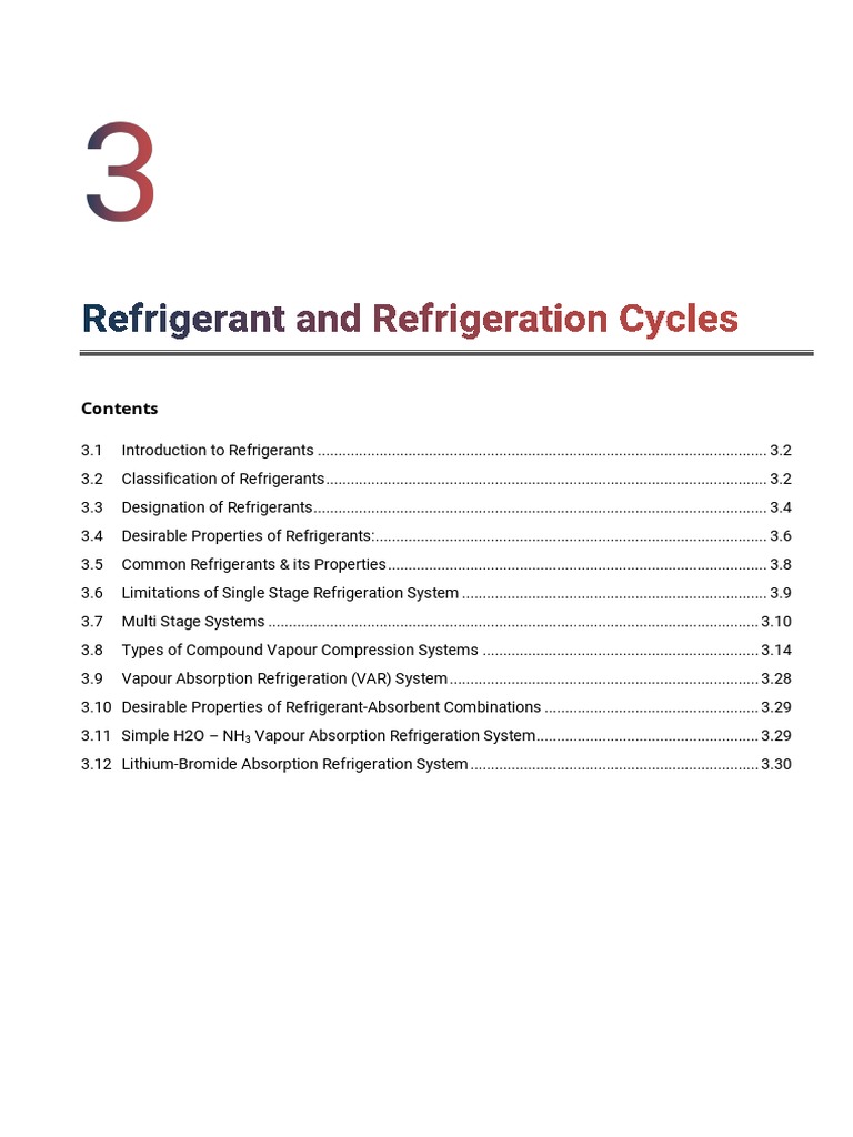 Refrigerants: Types and Properties Guide | PDF | Refrigeration | Heat ...