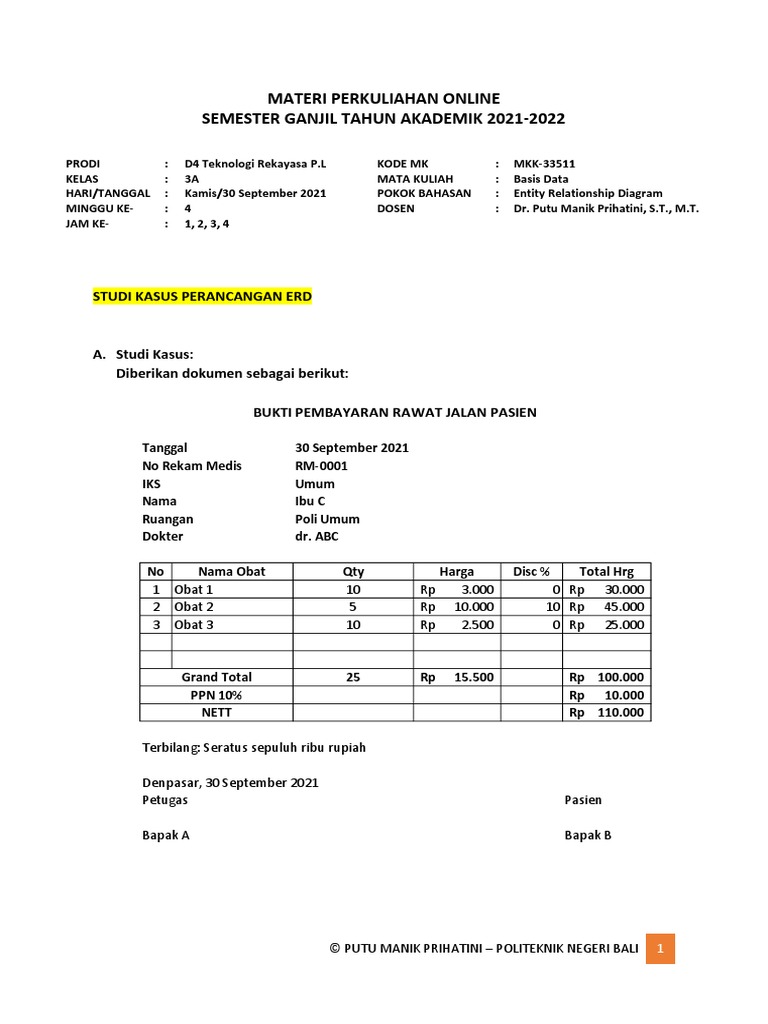 Studi Kasus ERD Part 2 | PDF