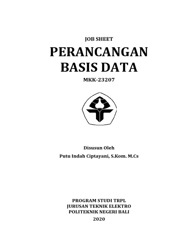 JobSheet Basis Data 2021 | PDF