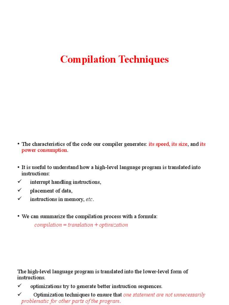 Compilation Techniques | PDF | Array Data Structure | Control Flow