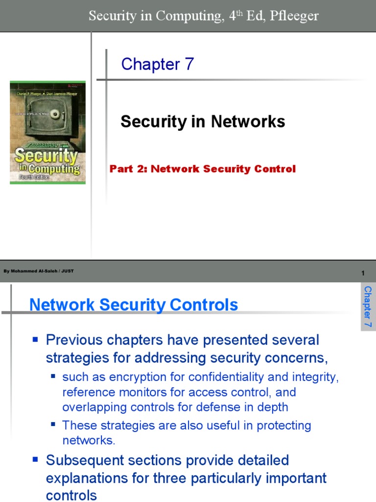 Chapter 7 - Part 2 - Network Security Control | PDF | Transport Layer ...