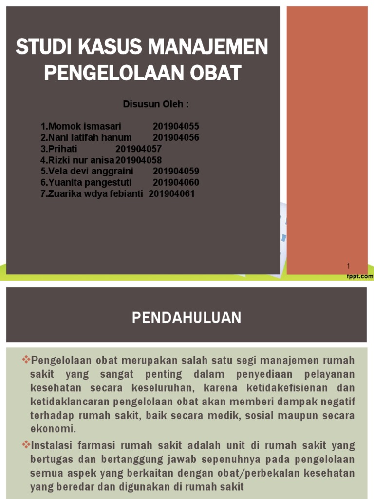 Kelompk 3 - Studi - Kasus - Manajemen - Supply - Obat | PDF | Pengembangan Diri