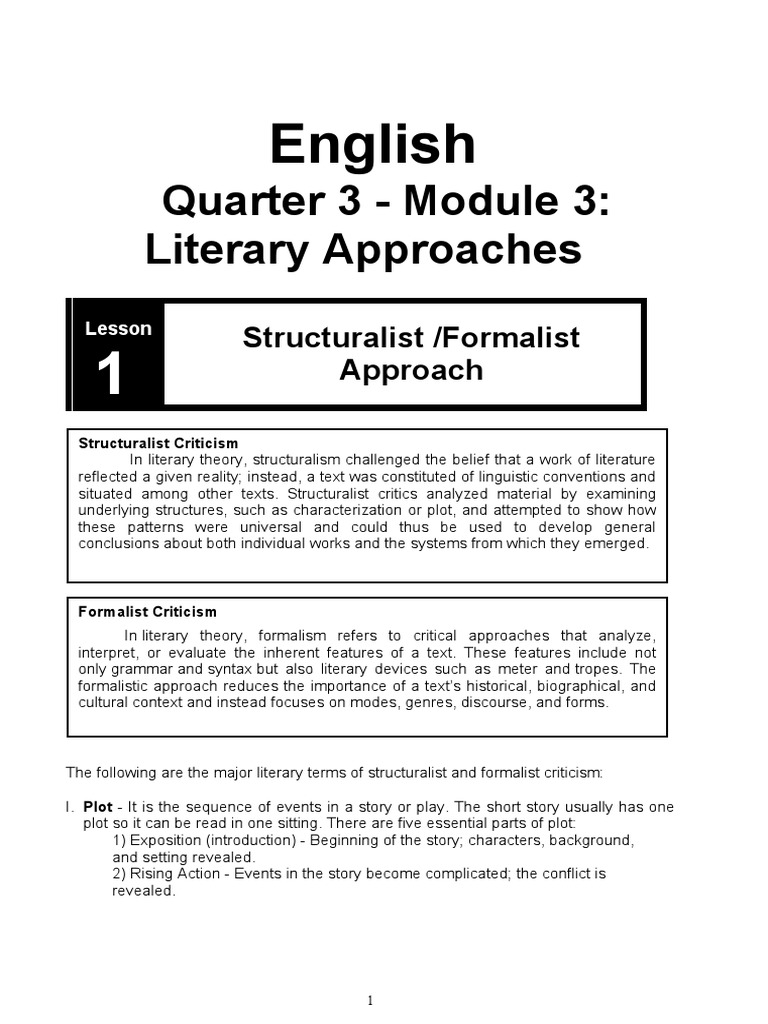Quarter 3 - Module 3: Literary Approaches: English | PDF | Feminism ...