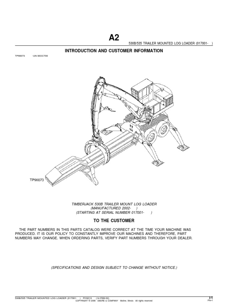 530b535 Trailer Mounted Log Loader | PDF | Pump | Engines