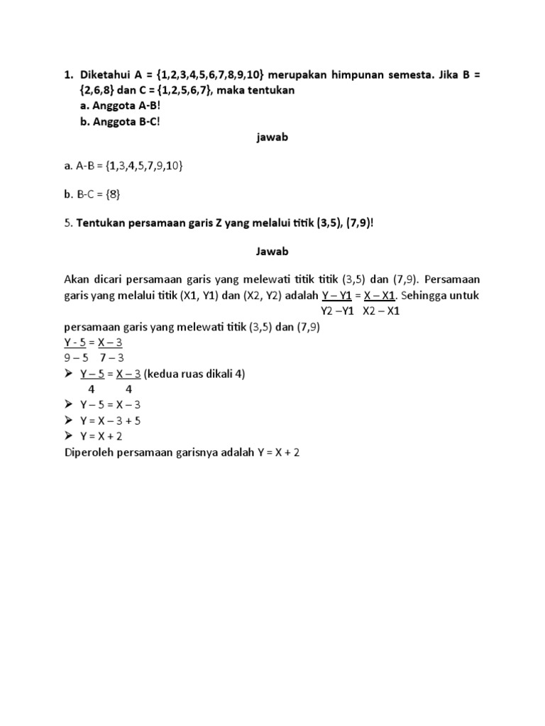 TMK 1 Matematika Ekonomi | PDF