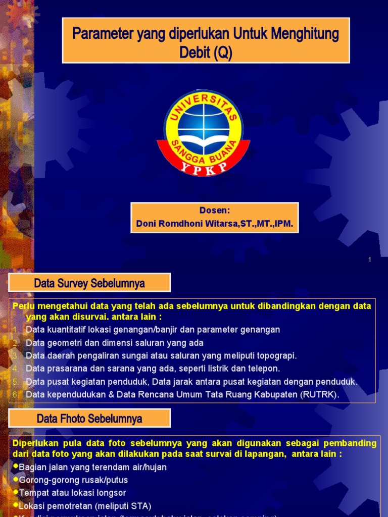 Materi 10 Parameter Menghitung Debit (Q) | PDF