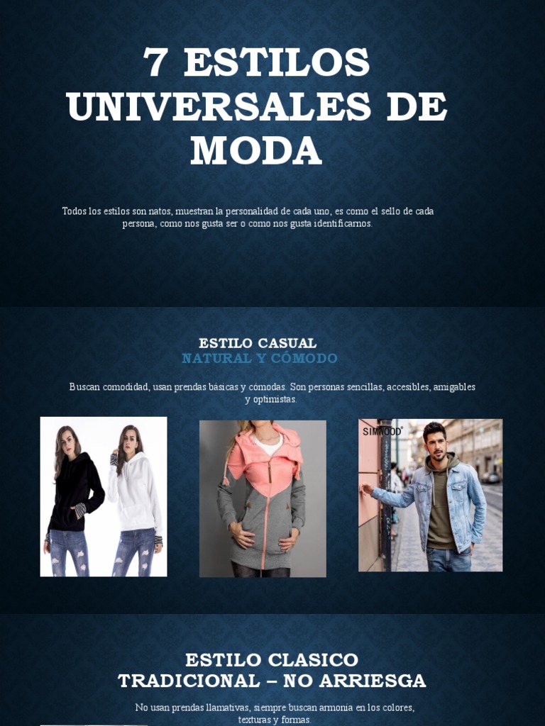 7 Estilos Universales De Moda Pdf Ropa Moda