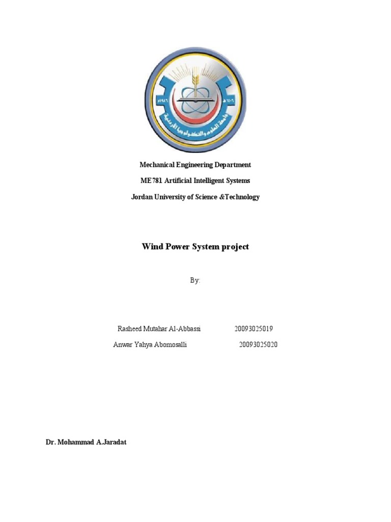 Wind Power System Project | PDF | Turbine | Wind Turbine