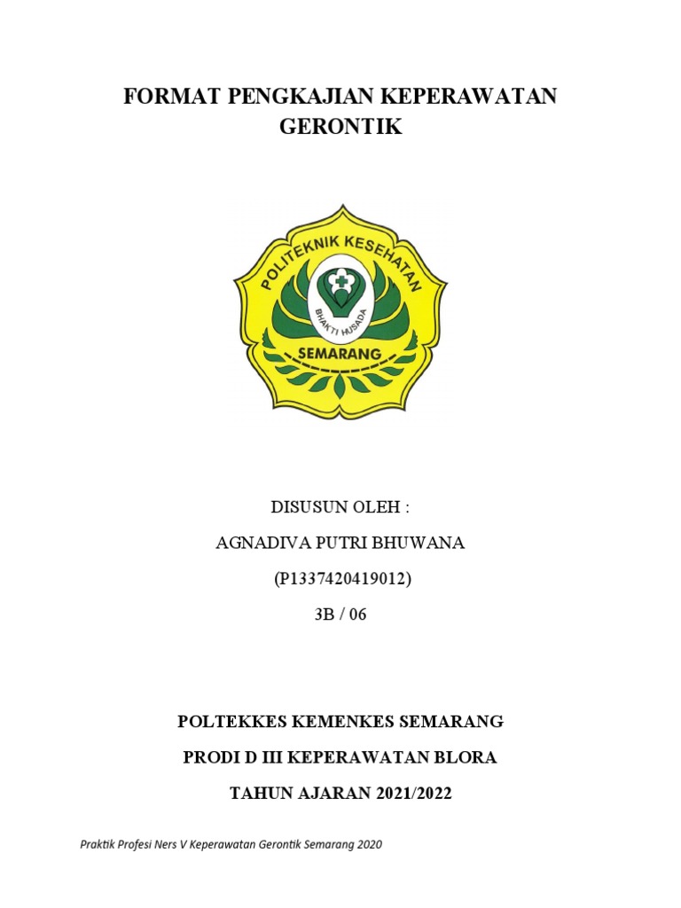 Pengkajian Gerontik | PDF