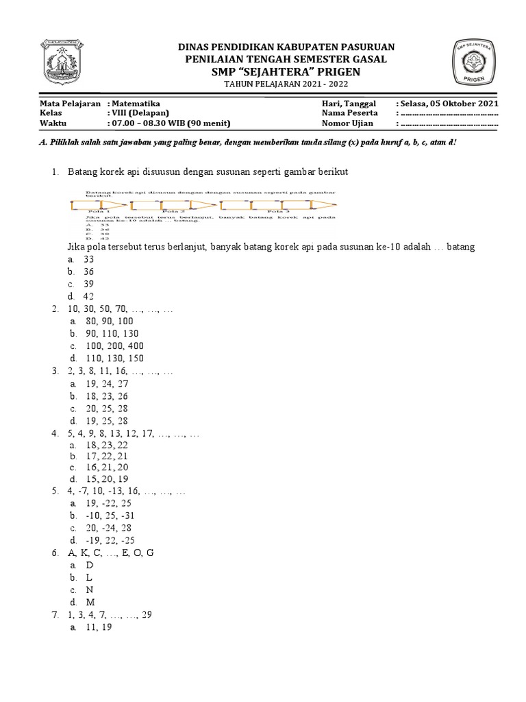 PTS MTK KLS 8 SMT 1 | PDF