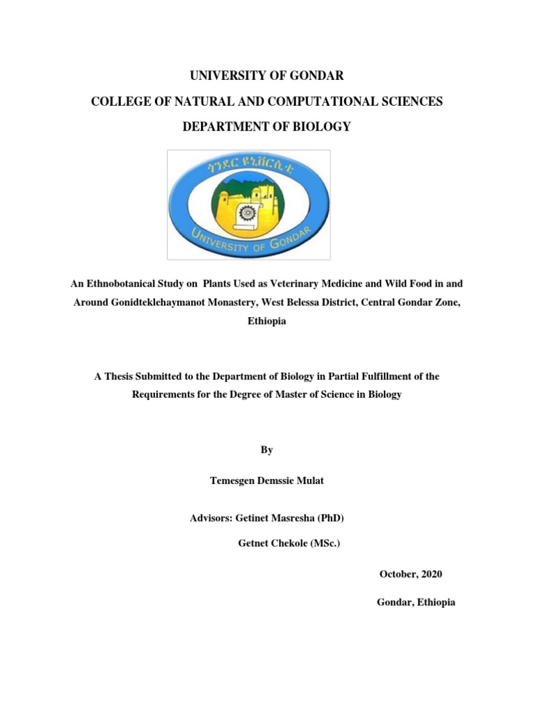 Gondar University Logo