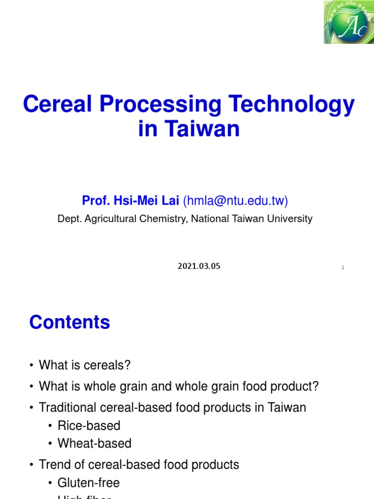 2021 Cereal Processing Technology | PDF | Whole Grain | Coeliac Disease
