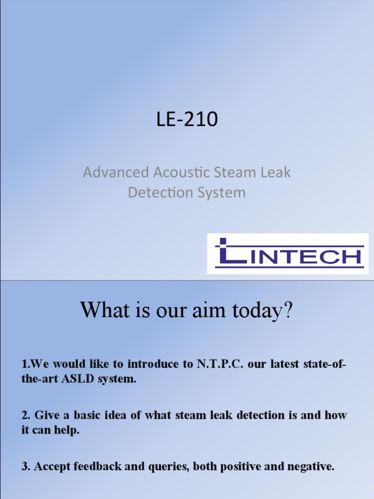Advanced Acoustic Steam Leak Detection System | PDF | Boiler | Steam