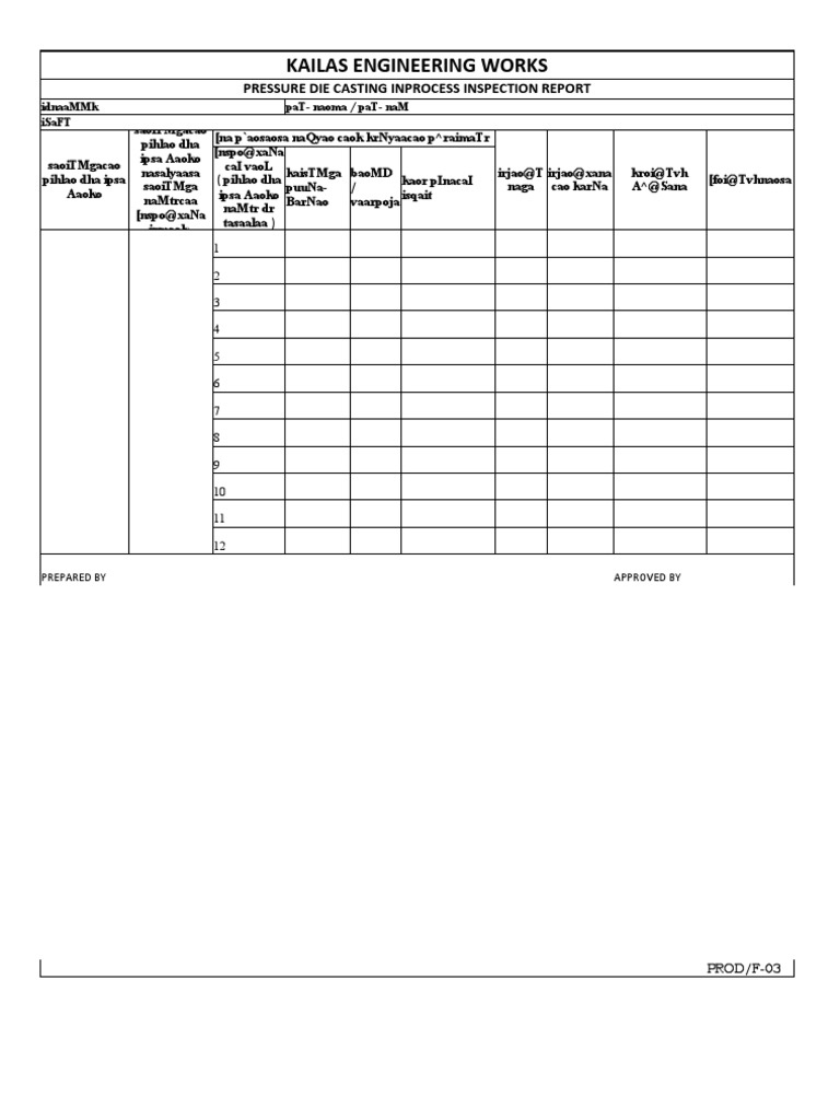 Kailas Engineering Works: Pressure Die Casting Inprocess Inspection ...