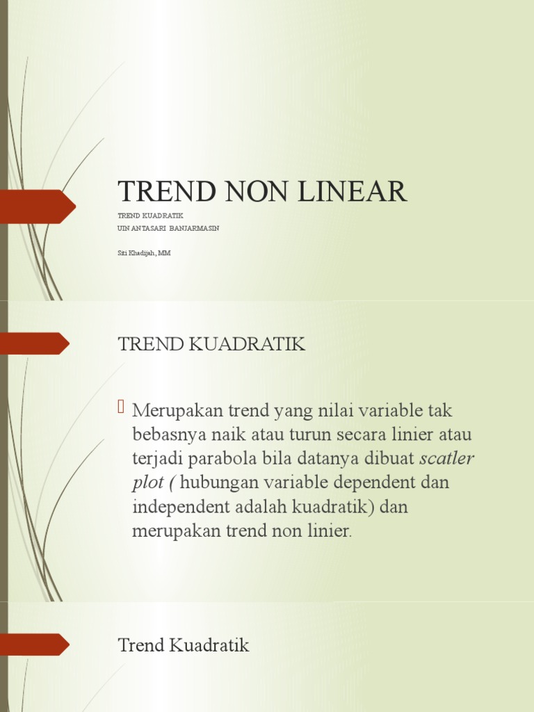 Analisis Trend Non Linear Kuadratik | PDF