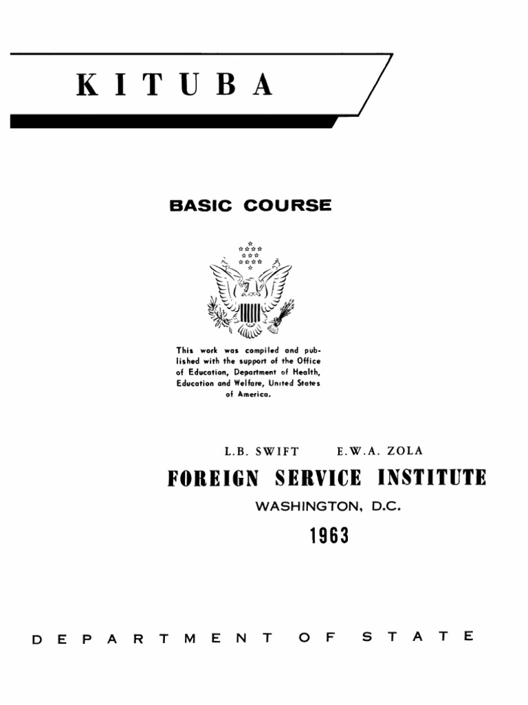 FSI - Kituba Basic Course - Student Text | PDF