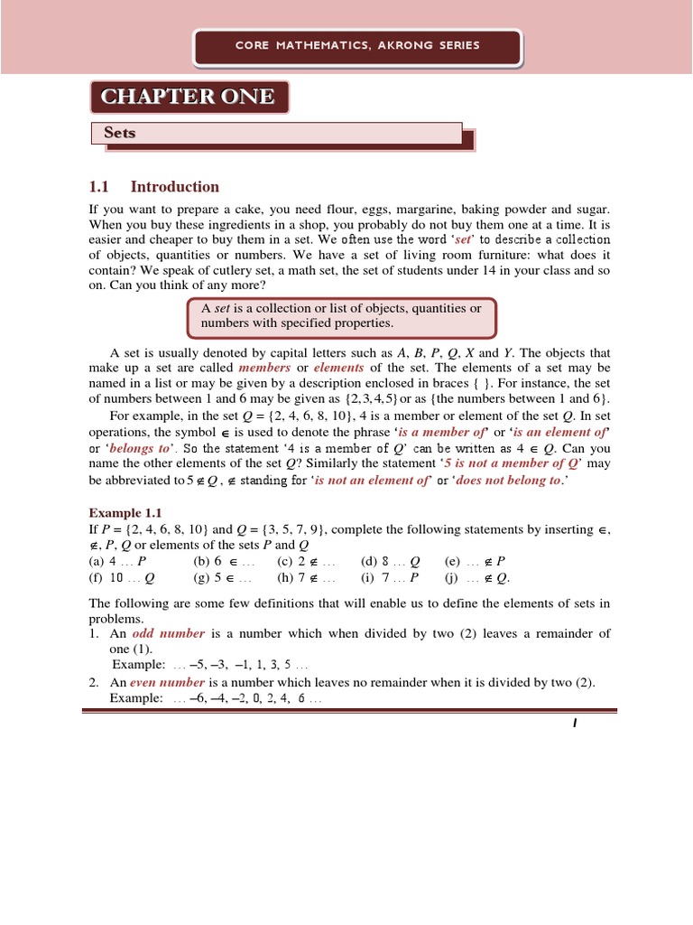 Core Mathematics For Senior High Schools | PDF | Set (Mathematics ...