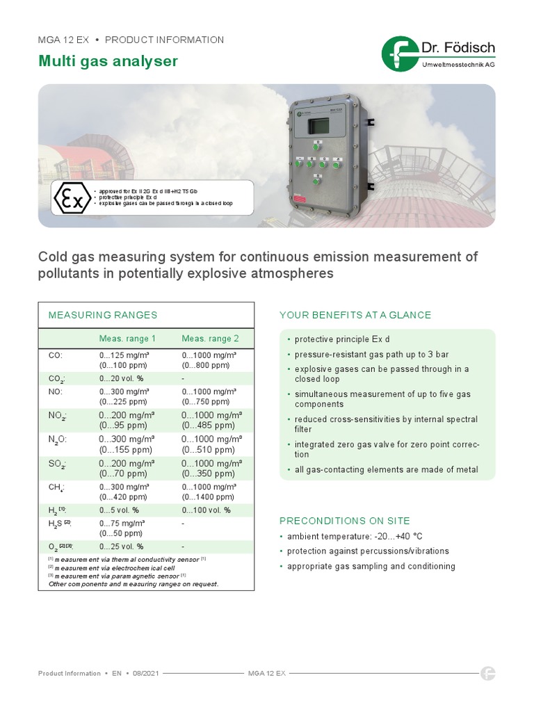 En - Mga 12 EX - Product Information | PDF | Sensor | Infrared