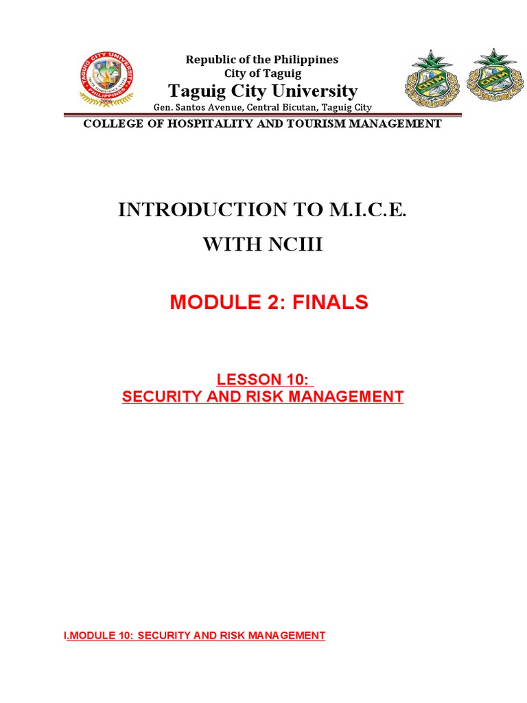 Introduction To M.I.C.E. With Nciii: Module 2: Finals | Download Free ...