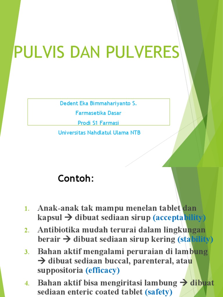 Perbedaan Pulvis dan Pulveres dalam Farmasi | PDF