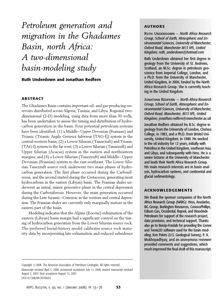 Petroleum Ghadames Basin | PDF | Cretaceous | Petroleum Geology