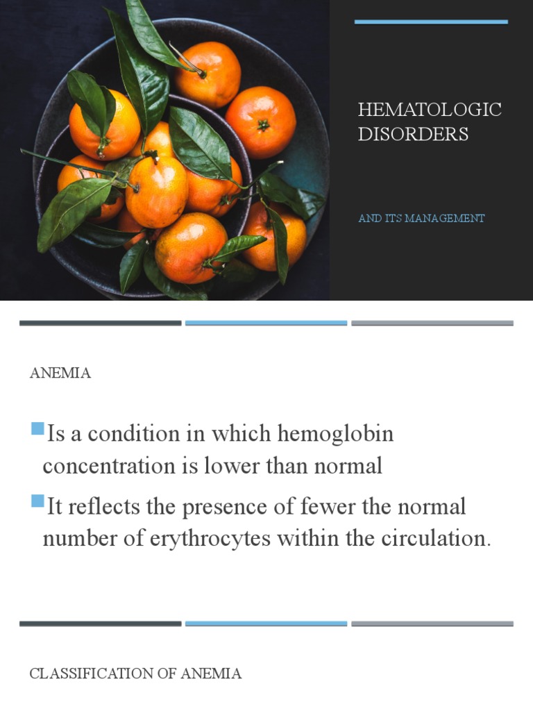 Hematologic Disorders | PDF | Anemia | Bleeding