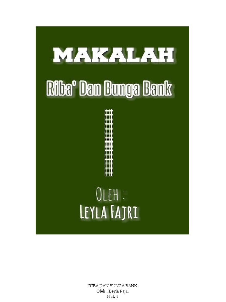 Makalah Riba Dan Bunga Bank | PDF