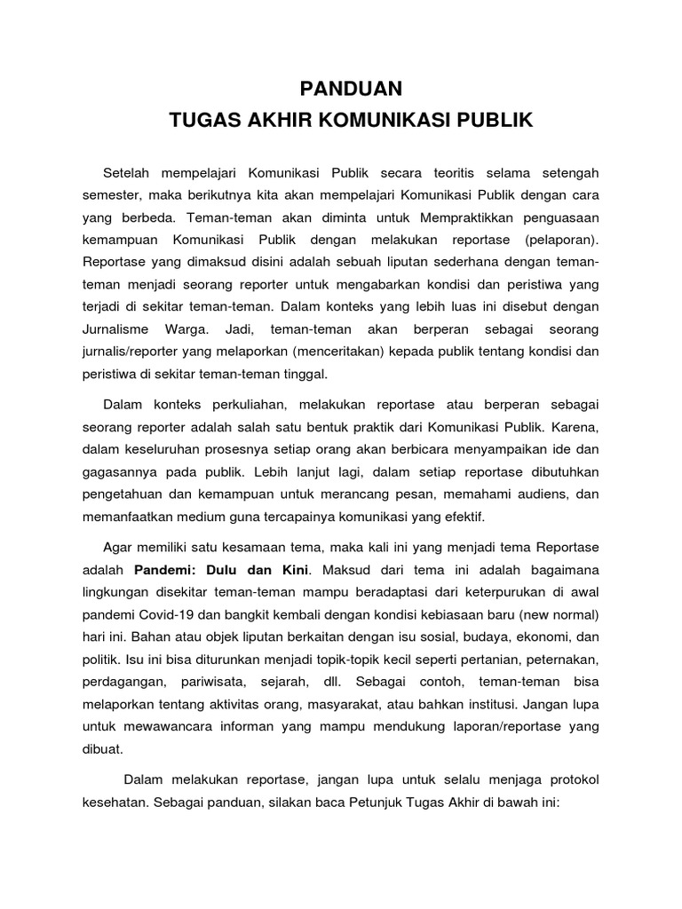 Panduan Tugas Kompub Jul Des 2021 2022 | PDF