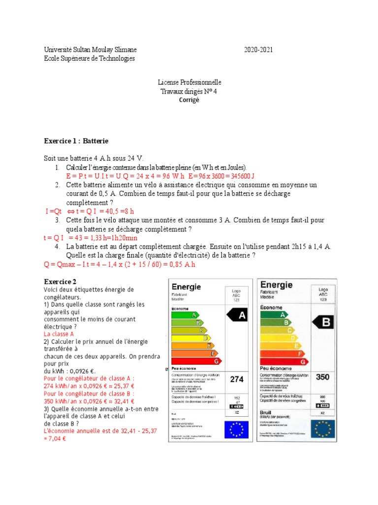 TD4 Corrigé | Download Free PDF | Électrotechnique | Grandeur physique