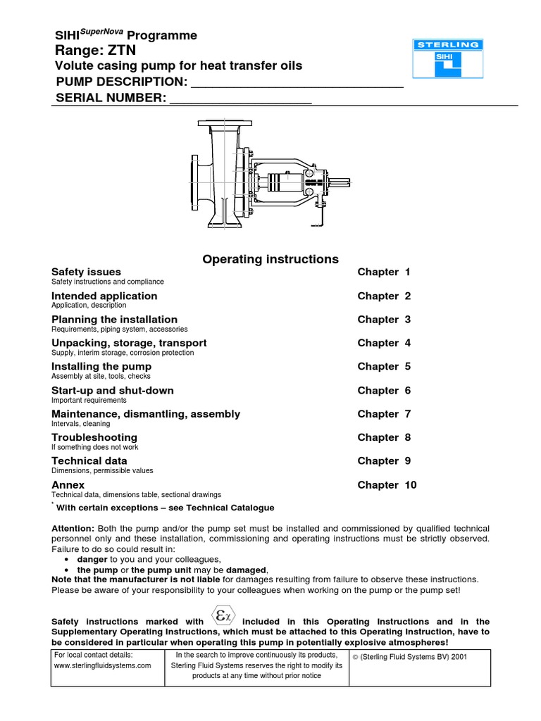 Sihi ZTN | PDF | Pump | Valve