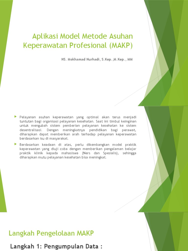 Aplikasi Model Metode Asuhan Keperawatan Profesional (MAKP | PDF