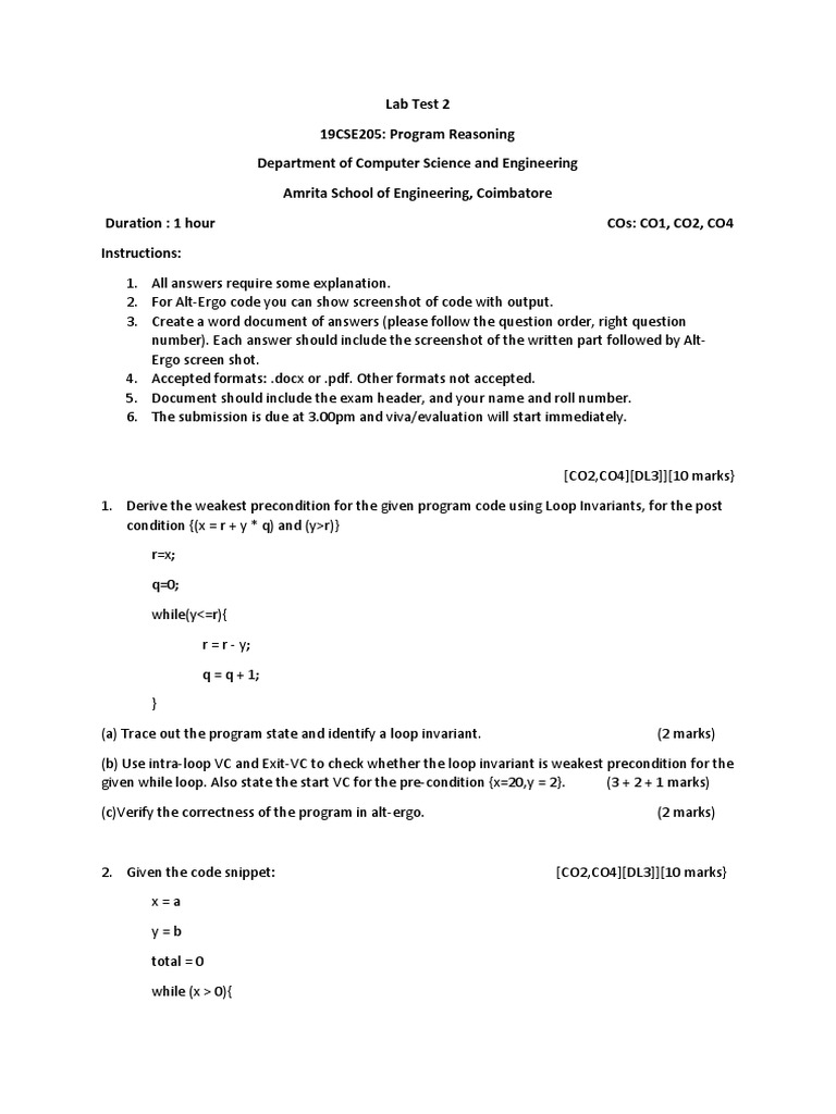 Lab2 QP | PDF | Software Engineering | Computer Science