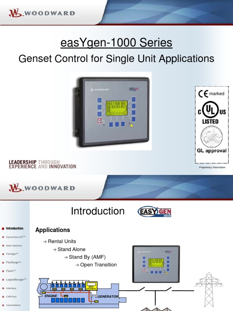Easygen-1000 Series: Genset Control For Single Unit Applications | PDF ...